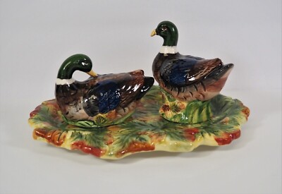 NIB Spode Harvest Collection Duck Salt & Pepper Shakers with Tray - 3 ...