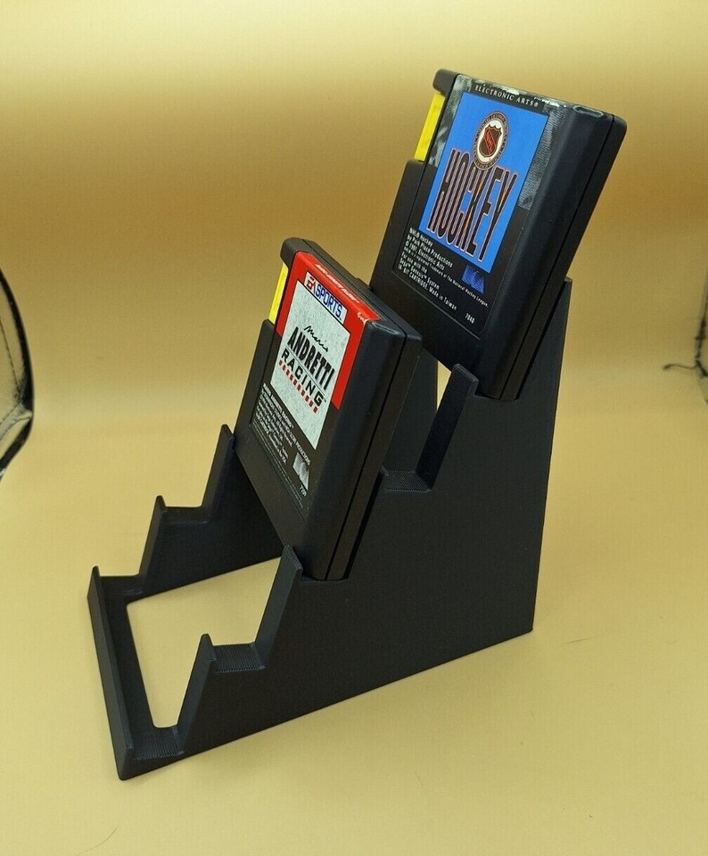 Sega Genesis Tall EA Game Display Stand, Tiered, Holds Up To 5 Carts ...