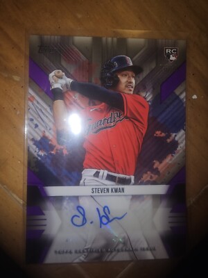 2022 Topps UK Edition 26/50 Steven Kwan RC Signature Rookie Auto | eBay