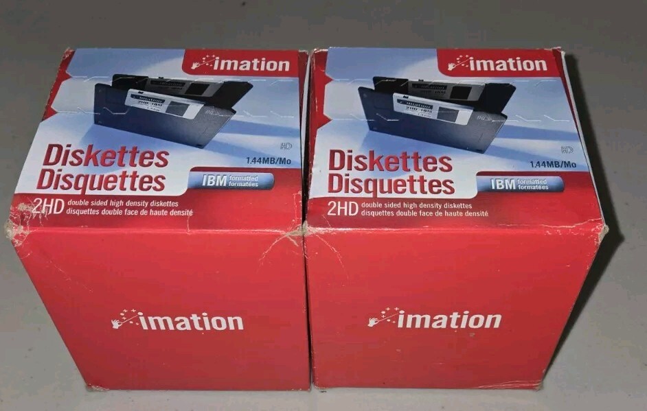 Lot Of 2 Imation 2HD 1.44MB Floppy Disk | eBay