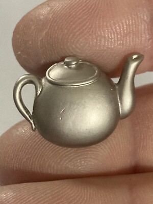 Tea pot silver tone Lapel Pin Vest Collectible EUC K521 | eBay