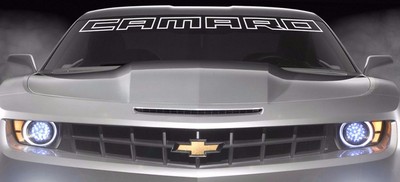 Chevy Camaro Outline Logo 45" x 3" Windshield Banner Vinyl Decal -Pick ...