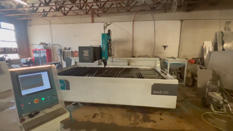 2019 Flow Mach 200 4020 CNC Waterjet Pivot 6x13 Table Size 30 HP 60k ...
