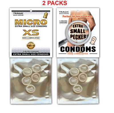 2 - PACK MINI CONDOMS Gag Joke Stocking Stuffer White Elephant Gift ...