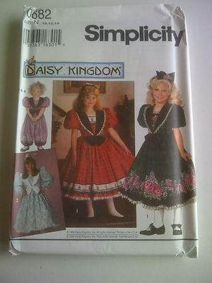 NEW SIMPLICITY PATTERN DRESS- 0682-SIZES Childs 10-14 | eBay UK