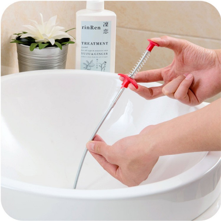 60CM Sewer Dredger Spring Pipe Dredging Tool Household Hair Cleaner ...