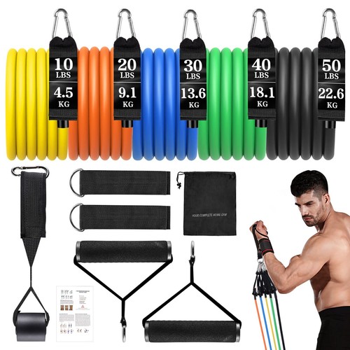 Resistance Bands Set, Exercise Bands Strength Training Fitness Bands ...