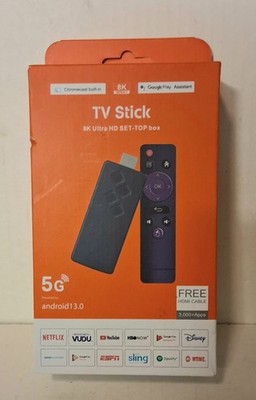 AndroidTV TV Stick 8K Ultra HD Set Top Box 5G Dolby Audio DTS Streaming ...
