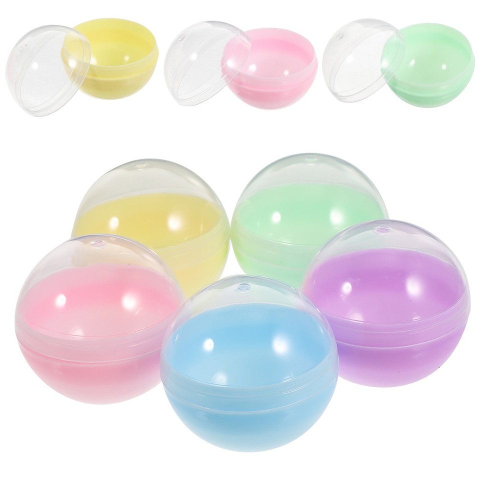 50 Pcs Pastel Vending Machine Capsule Fillable Plastic Balls Colored ...