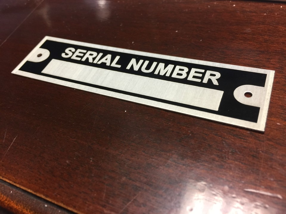 Blank Serial Number Data Plate ID Tag Equipment Trailer Tool New Free ...