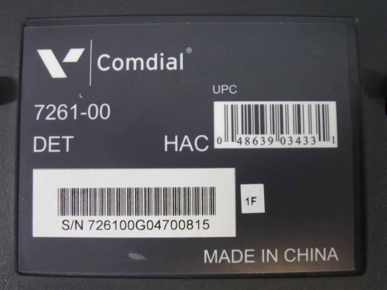 Comdial Edge 120 7261-00 Phone Gray DX-80 DX-120 7261 Display Refurb ...