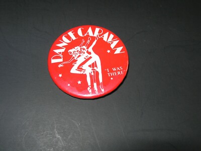 Vintage Dance Caravan Pin Back Button Pin round Red / White | eBay