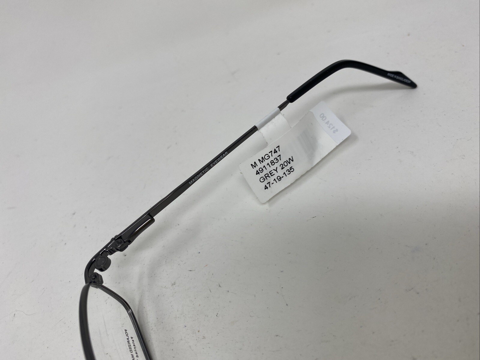 EASYCLIP EYEWEAR MG 747 20W GRAY 47/19/135 W/ POLARIZED SUN CLIP FLEX ...