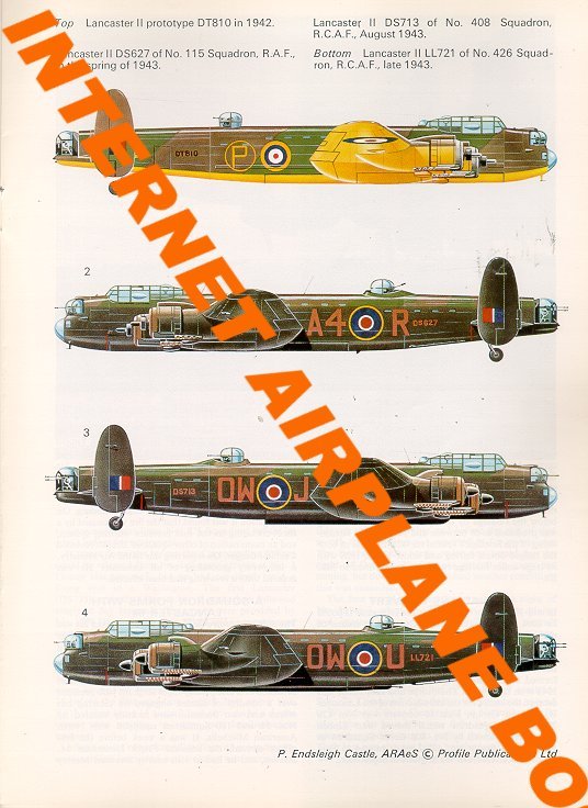 AIRCRAFT PROFILE 235 BLUE WW2 RAF AVRO LANCASTER MkII BRISTOL HERCULES ...