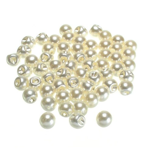 100Pcs 10mm Round Sewing Pearl Buttons for Clothing Dress Accessories ...