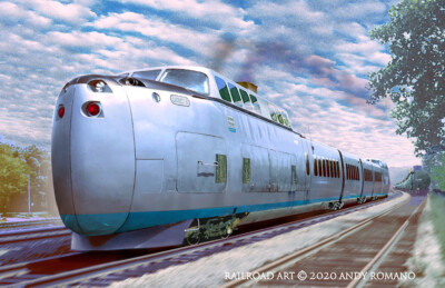 C&O UAC TURBO-TRAIN, LIMITED EDITION PRINT, RR FINE ART BY ANDY ROMANO ...