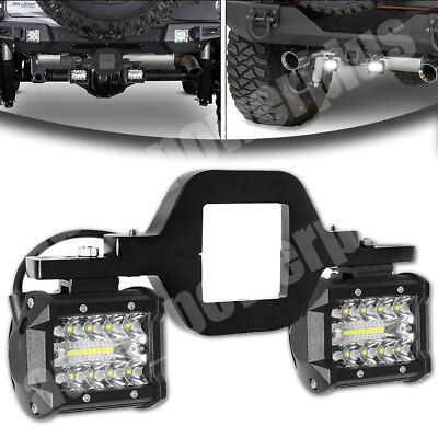 4" Hitch LED Light Tow Trailer Hitch Mounting Bracket Pods Backup ...