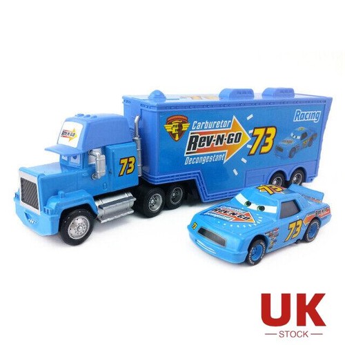 2-Pack Disney Pixar Cars NO.73 Rev-N-GO Mack &Hauler Truck Diecast Toys ...