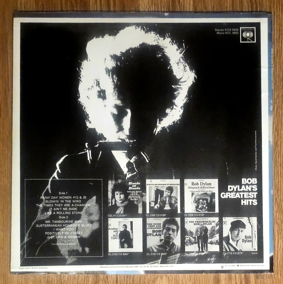BOB DYLAN'S GREATEST HITS FACTORY SEALED 1970 PRESSING Hype Sticker ...