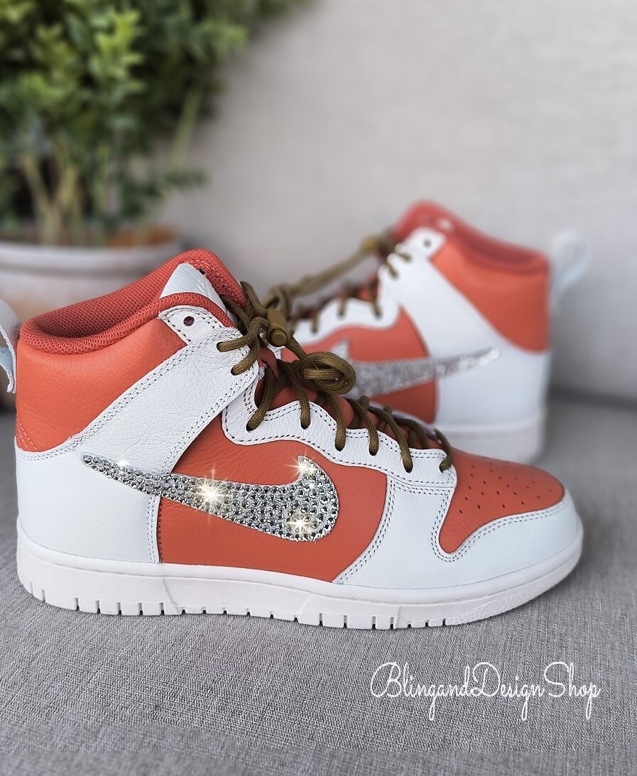 Bling Nike Dunk High By You Custom Sneakers made with Swarovski ...
