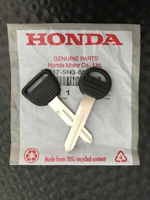 Genuine OEM Honda Uncut Master Blank Ignition & Valet Key Set Civic CRX ...