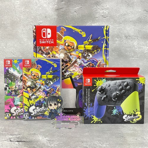 Nintendo Switch OLED Model Splatoon 3 Edition Console with Game + Pro ...