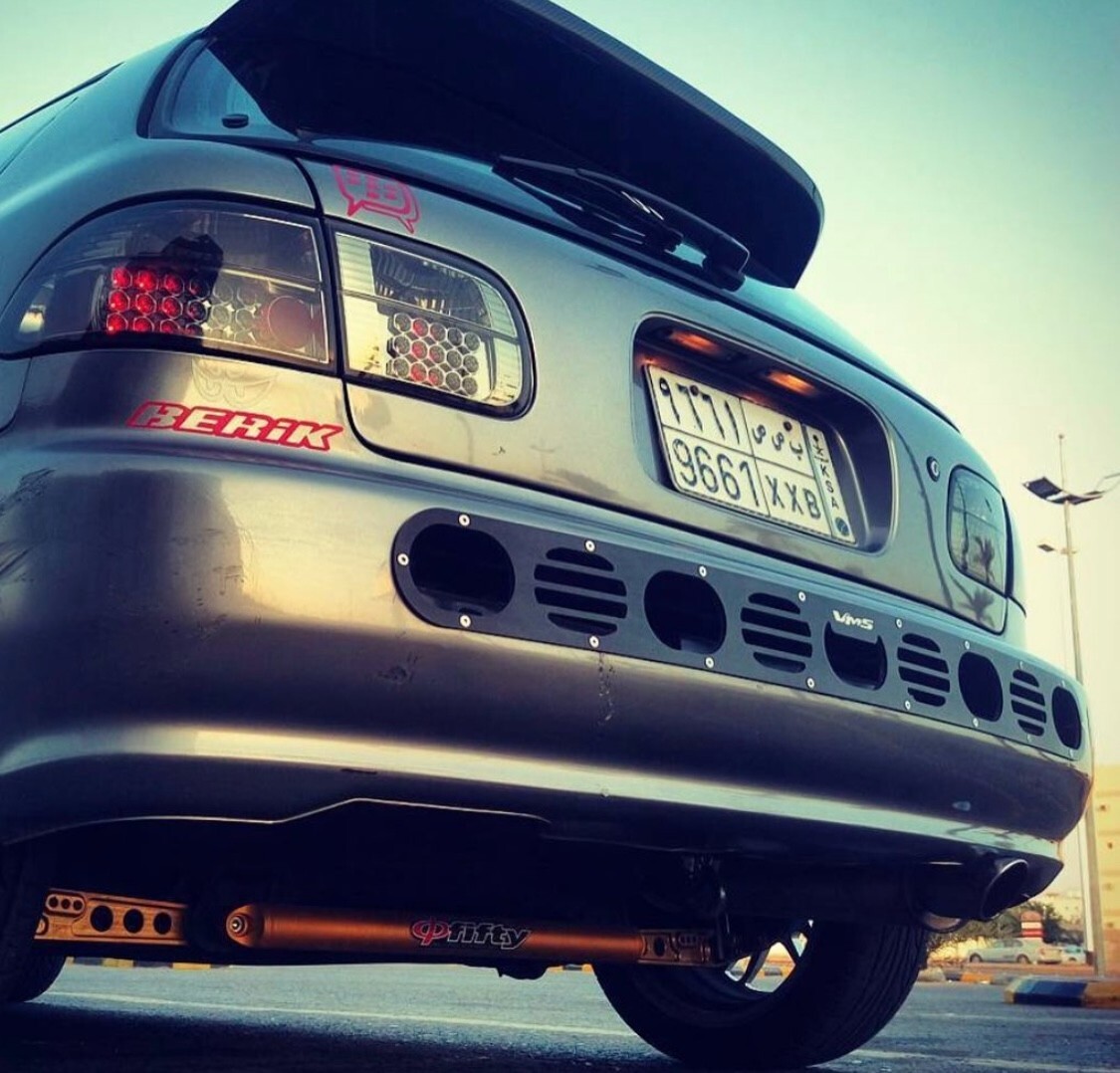 1PC Universal Honda Acura Aluminum Rear Bumper Race Air Diversion ...