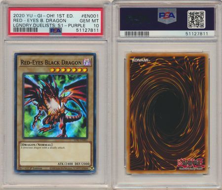 10d-Eyes Black Dragon (Purple) - LDS1-EN001 PSA GEM MT 10 Ultra Rare ...