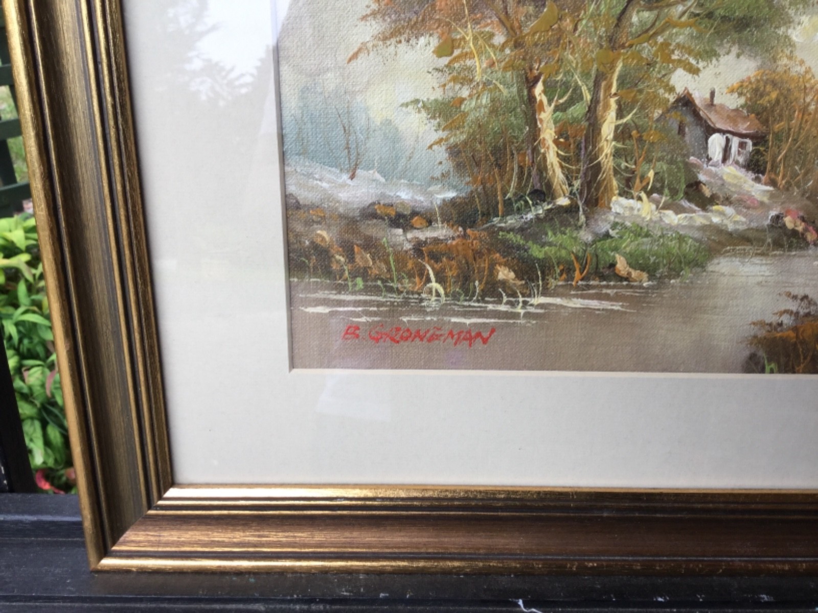 B Groneman pictorial piece framed oil painting | eBay