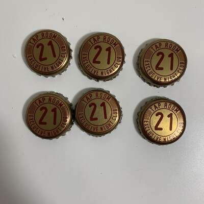 6 - TAP ROOM 21 EXCLUSIVE NIGHT CLUB BEER BOTTLE CAPS | eBay