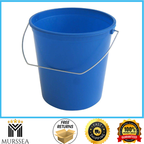 12-Pack 2.5 Qt Small Pail Buckets with Handle Plastic Paint Bucket Blue ...