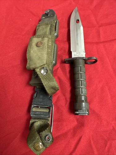 Original Phrobis M9 Bayonet Knife w/ Scabbard Case GI Issue Unit Marked ...