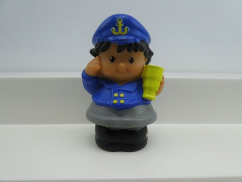 Fisher-Price Little People Ship Boat Sea Captain Sailor with Telescope ...