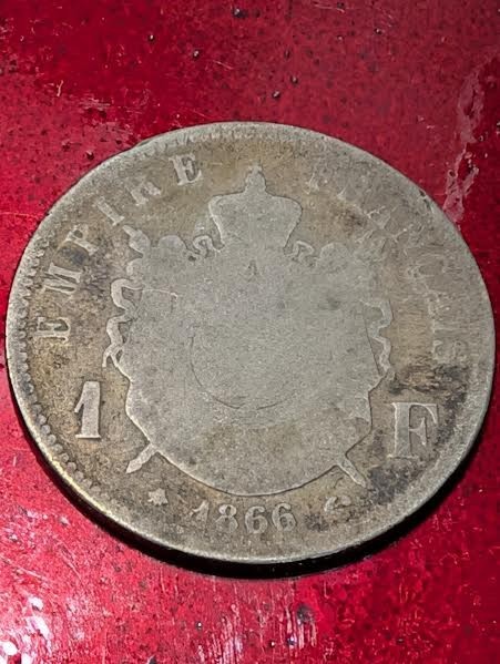 1866 A FRANCE 1 FRANC PARIS MINT .835 SILVER COIN #171 | eBay