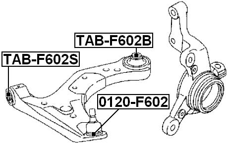 Front Bushing, Front Control Arm For Toyota 48068-Bz010, 48069-Bz010 ...