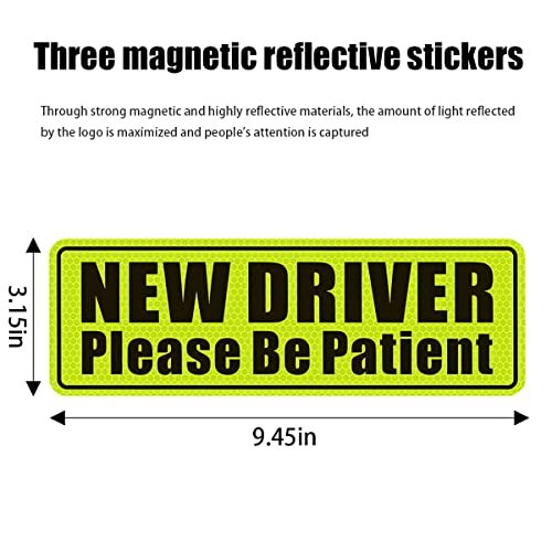 Student Driver Car Sticker, 3PCS Safety Warning Sign for Vehicle Style ...