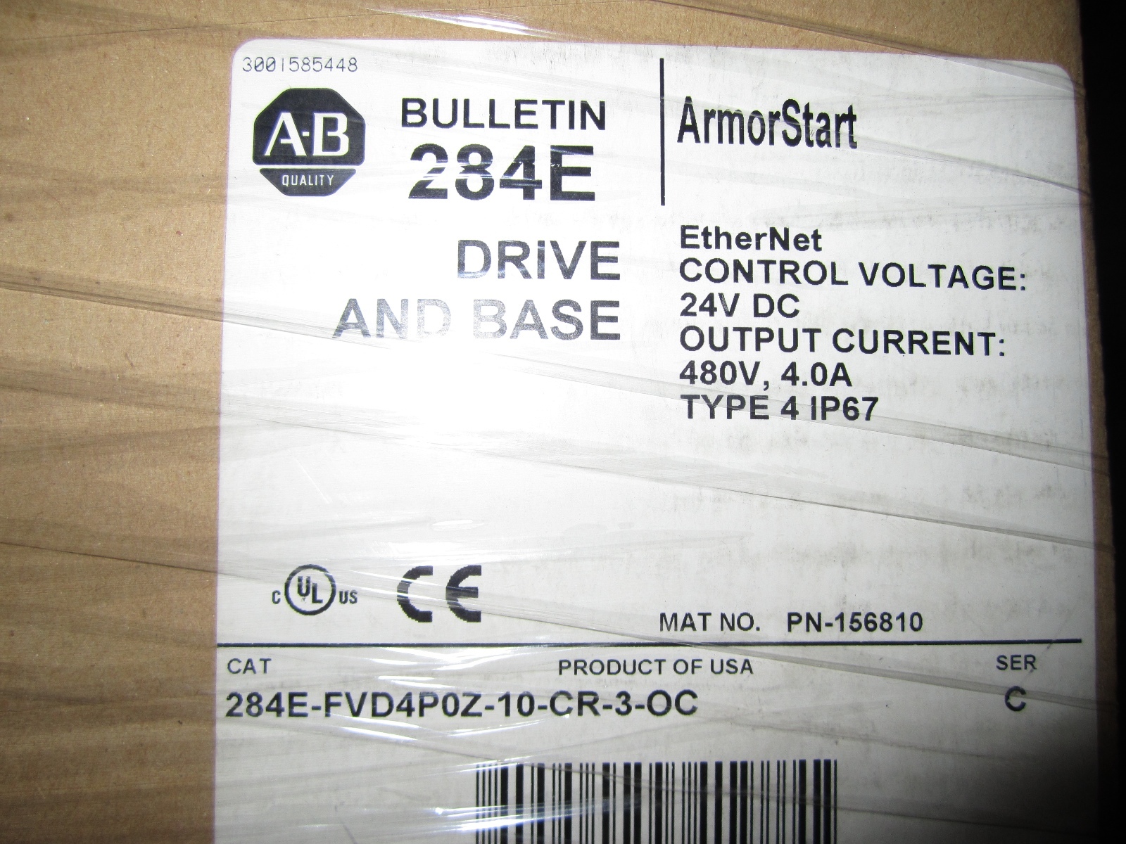 NEW ALLEN BRADLEY 284E-FVD4P0Z-10-CR-3-OC ARMORSTART MOTOR CONTROLLER ...