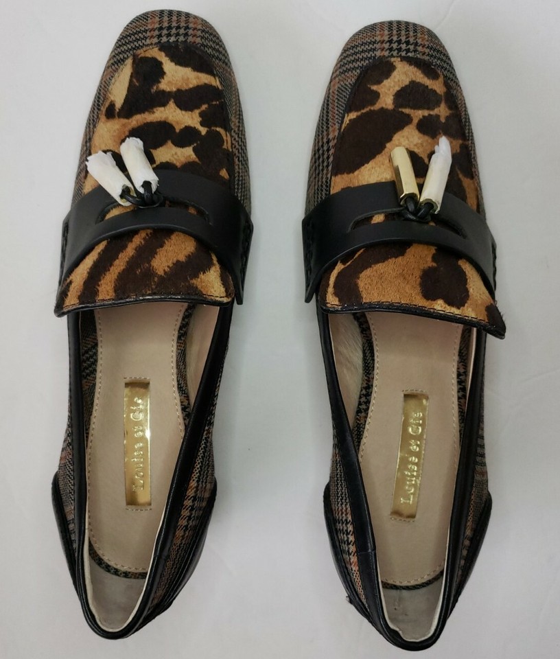 NWT Louise et Cie Lanton3 Calf-Hair Plaid Loafer Pumps Womens 5 Unique ...