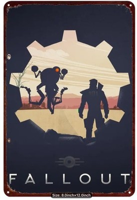 Fallout Metal Wall Art -Vintage Iron Poster 8"x12" NEW | eBay