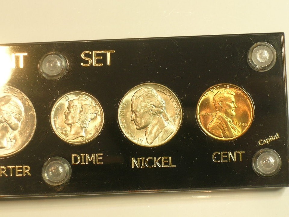 1945 Brilliant Uncirculated Coin Year Set - Capital Holder Birth Year ...