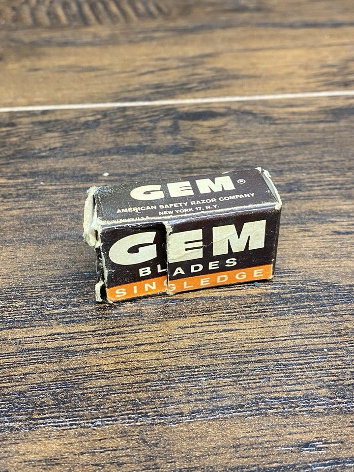 NOS 3 - VINTAGE RARE GEM DURIDIUM SINGLE EDGE RAZOR BLADES, SHAVING ...
