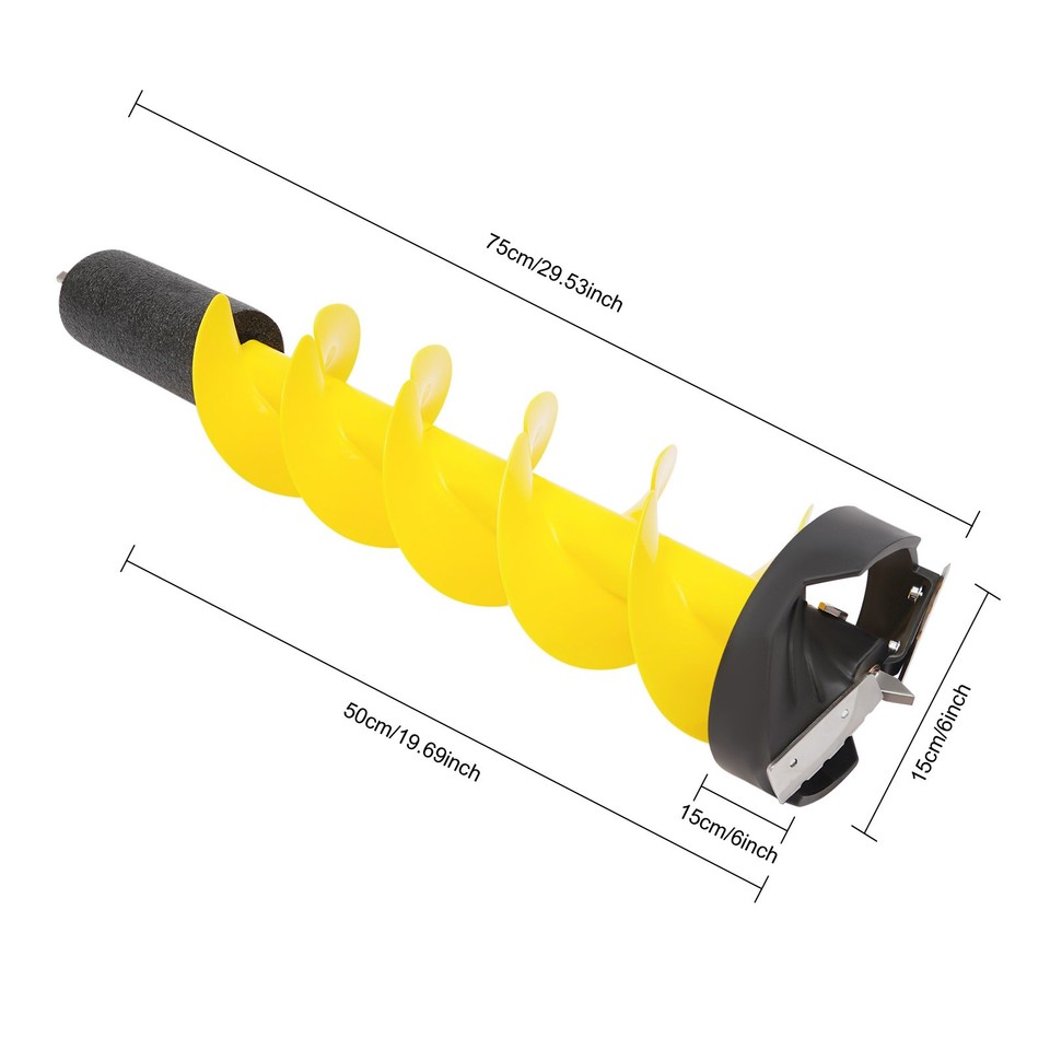 Ice Drill Auger Nylon Ice Fishing Auger Replacement Part Ice Auger Bit ...