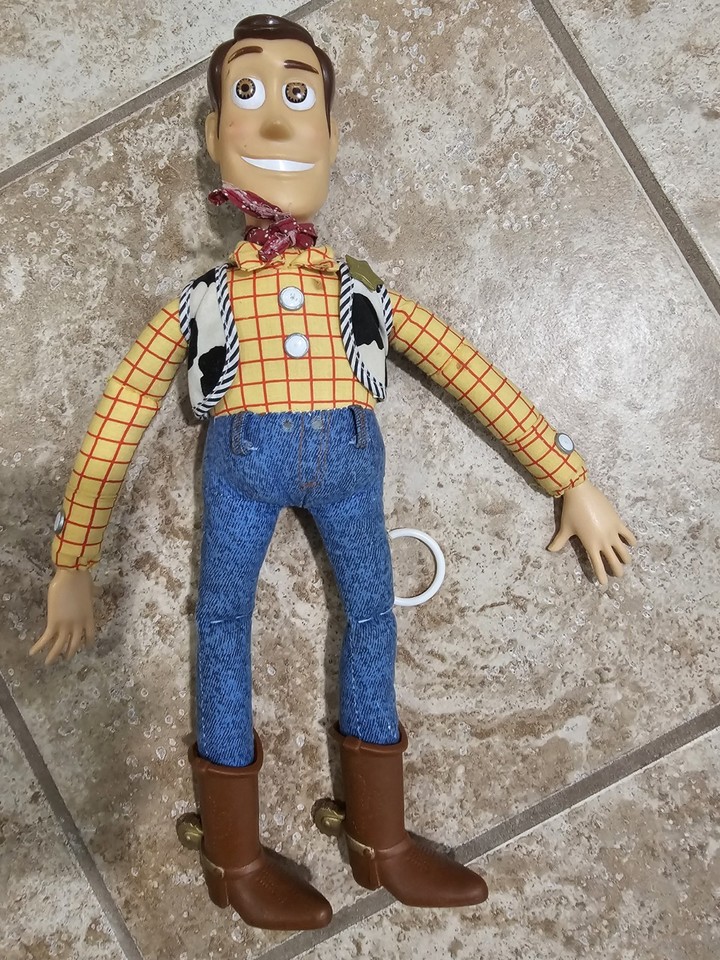 Disney Pixar Toy Story Woody 16" Pull String Talking Doll Thinkway Toys ...
