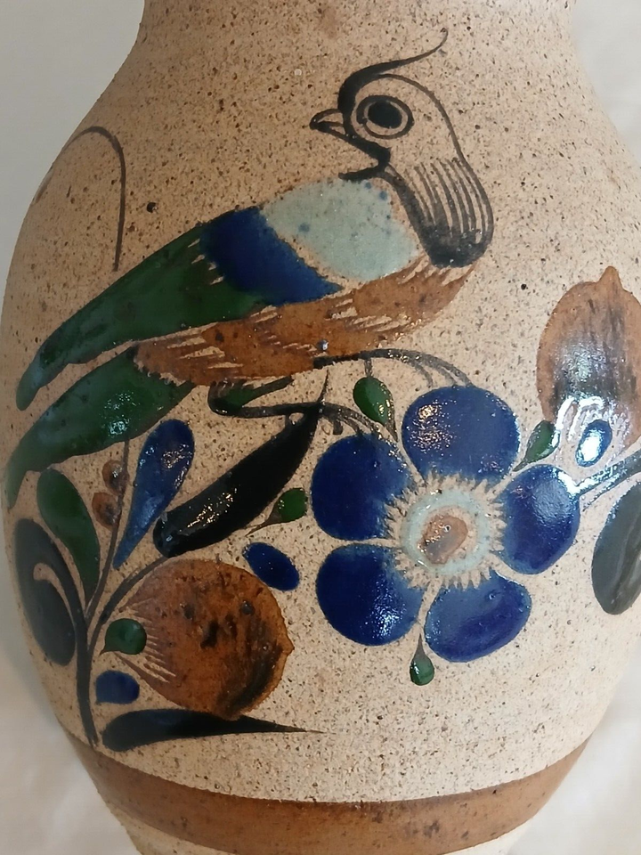 Tonala Mexican Pottery Vase 8.5" Tall Vintage | eBay
