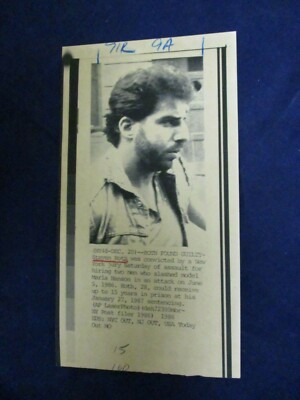 Wire Press Photo 1986 Steven Roth New York model Marla Hanson assualt ...