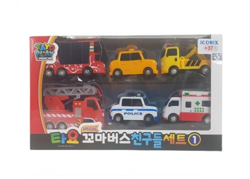 Little Bus TAYO Friends Special 6ea Car Toy Set Citu,Alice,Nuri,Pat ...