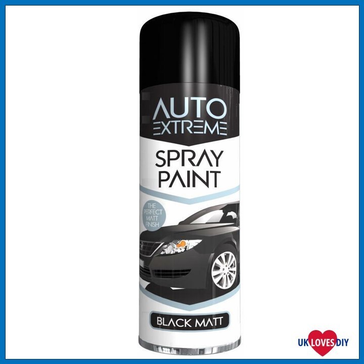 AX BLACK MATT CAR SPRAY PAINT CANS AUTO EXTREME DIY WOOD METAL CRAFT ...