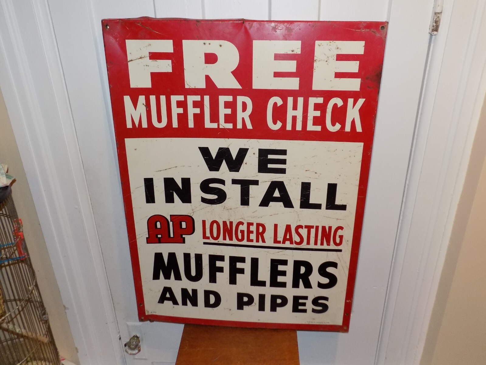 Vintage 1959 AP Muffler and Pipes Heavy Metal Sign | eBay