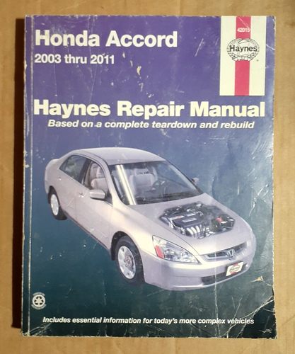 Haynes Honda Accord 2003/2004/2005/2006/2007/2008/2009 2010/2011 Repair ...