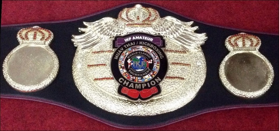 IKF Amateur Muay Thai kick Boxing MMA Championship Belt Replica Adult ...